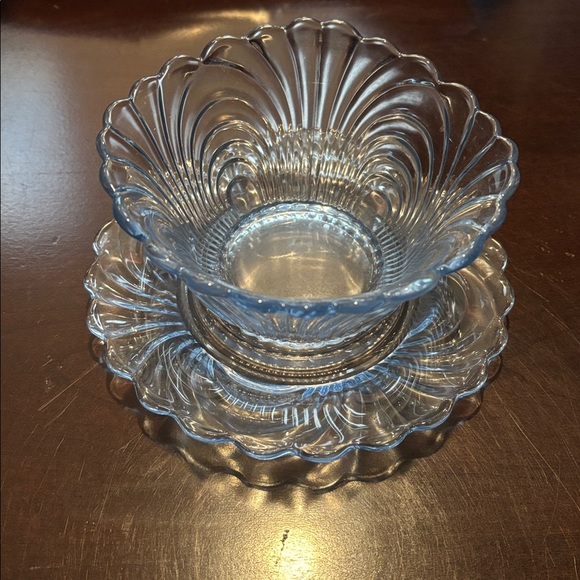 Dining | Vintage Cambridge Caprice Moonlight Blue Salad Dressing Bowl ...